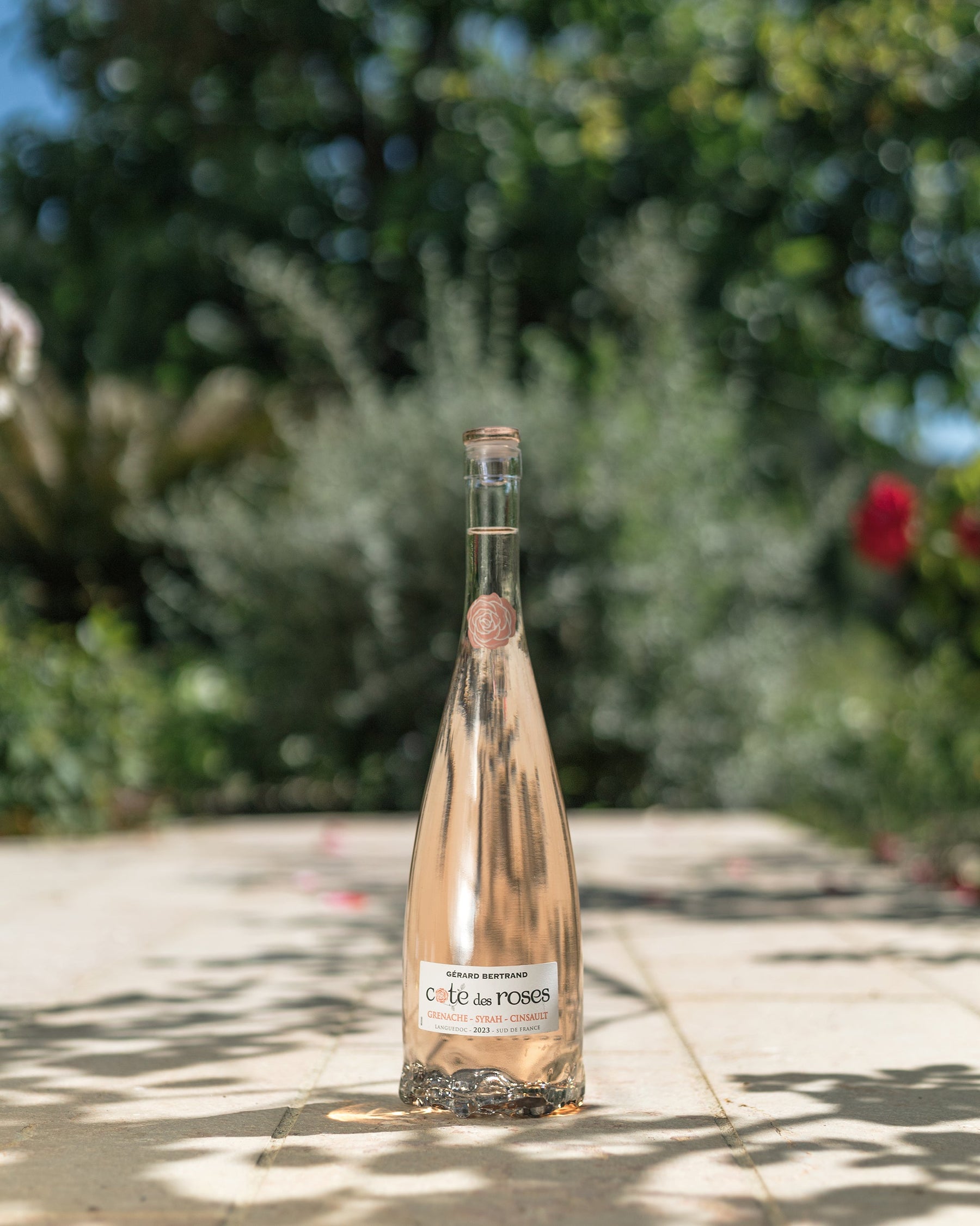 Cote des Roses rosé wine (750ml) - beautiful rose shape bottles